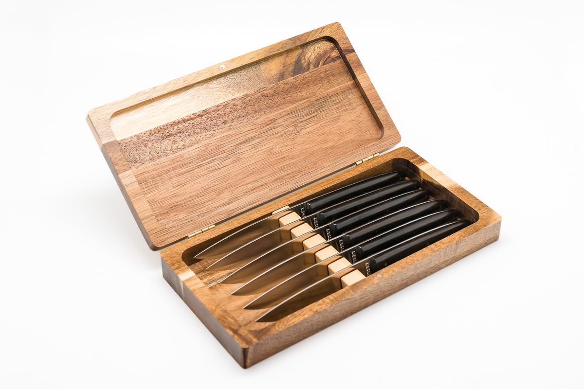 UTSET+COMAS CAJA DE 6 CUCHILLOS DE MESA EBANO – UTSET 1894